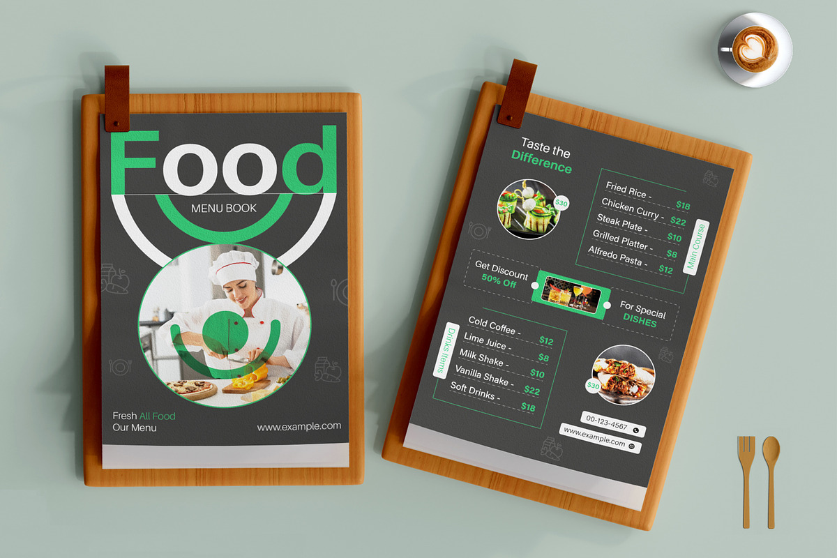 Restaurant Food Menu Book Template