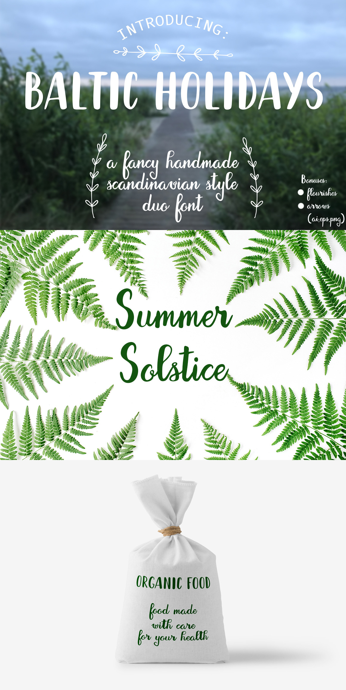Baltic Holidays Script, a Script Font by 5August Art