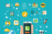 Smartphone Functions Design, a Technology Illustration by robuart