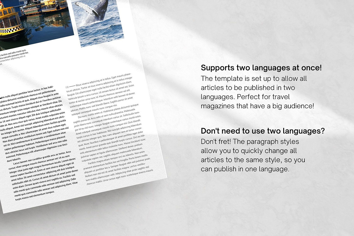 Travel magazine indesign template