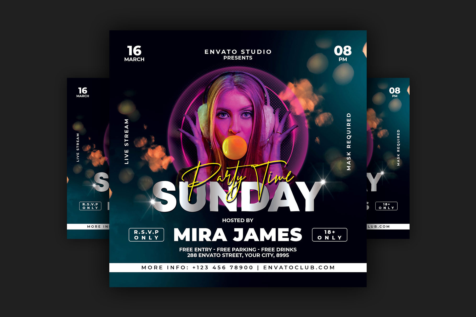Sunday Night Club Flyer, a Flyer Template by CocoDesign
