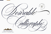 Desirable Calligraphy, a Script Font by Alcode