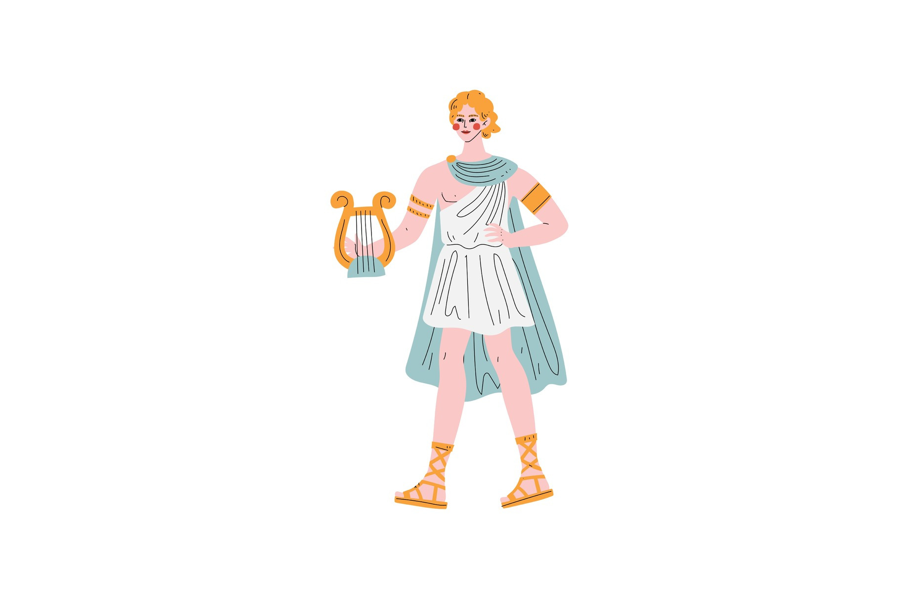 Apollo Olympian Greek God, Ancient, an Illustration by TopVectors