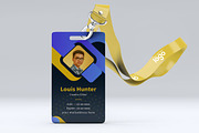 Yellow and Blue ID Card Design, a Stationery Template by ZAAS
