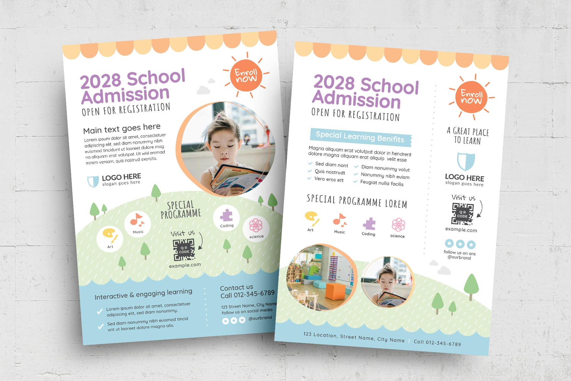 Kids Education School Flyer, a Flyer Template by BrandPacks