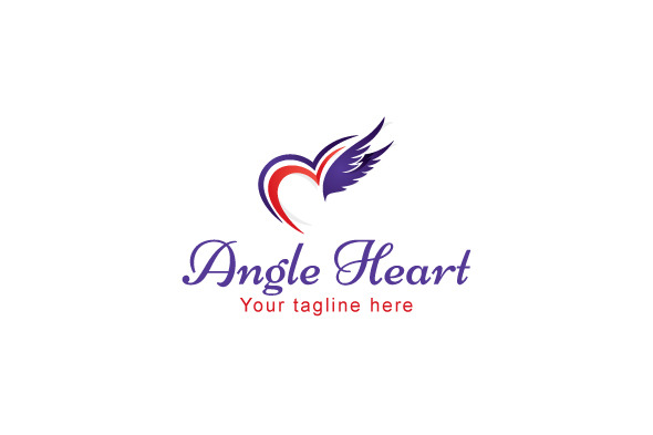 Angel Heart - Abstract Wings Logo, a Branding & Logo Template by VecRas