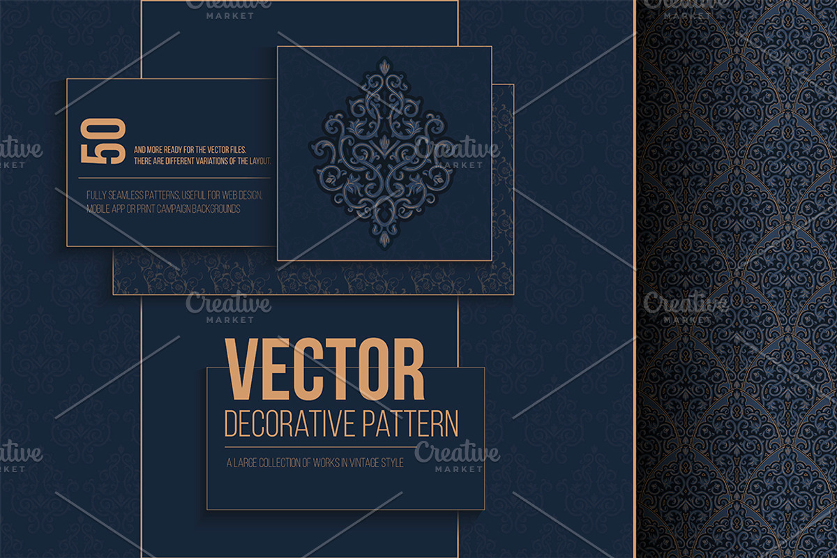 Vector ornament in vintage style., a Texture Graphic by AleDeMarko ...