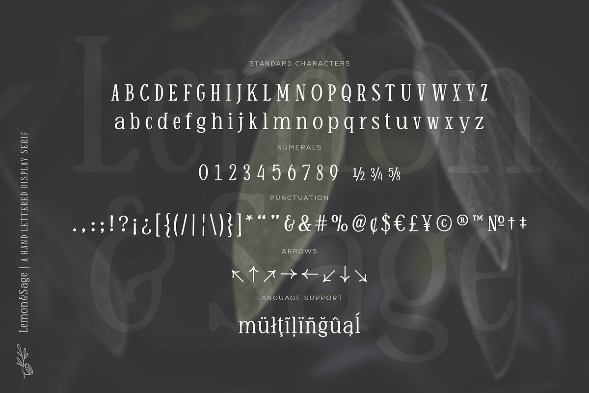 Lemon And Sage Display Serif Font