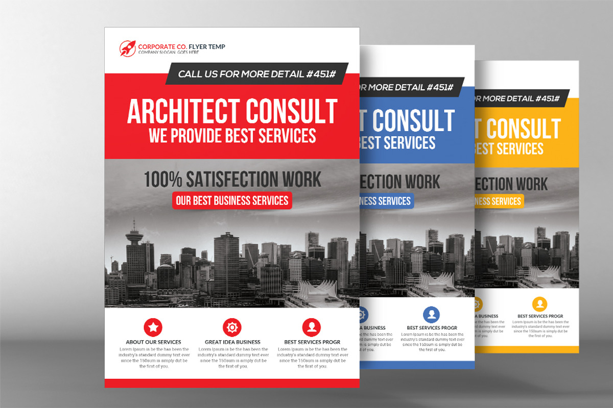 Architect Flyer Template, a Flyer Template by graphicforest