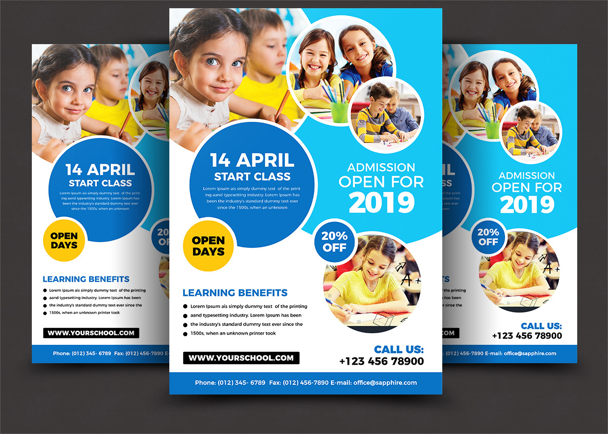 School Education Flyer, a Flyer Template by AfzaalGraphics