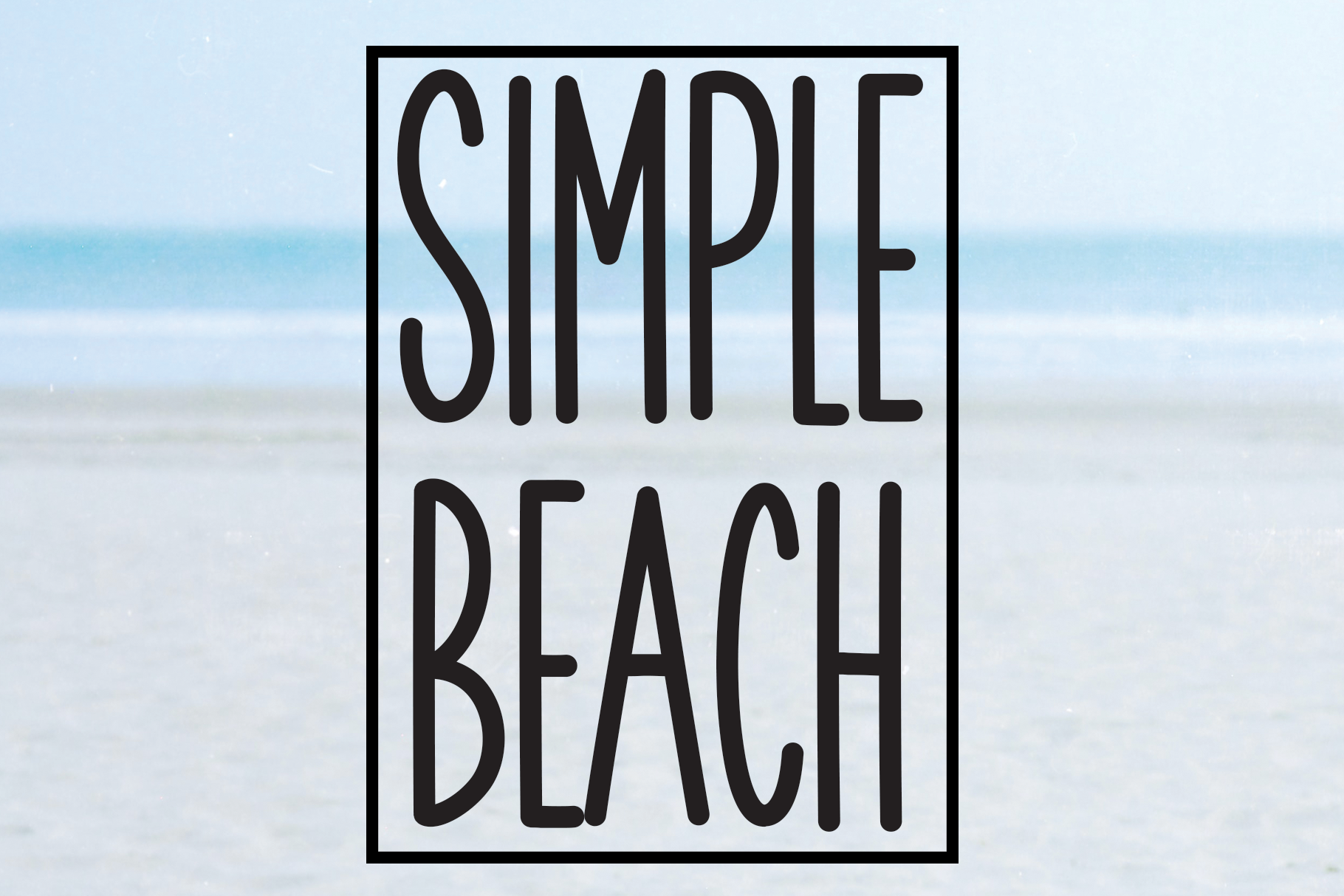 Simple Beach | Script Font, a Script Font by Scratchones