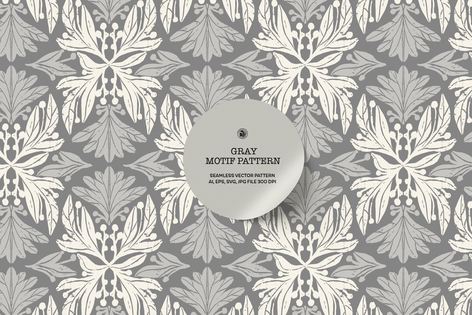 Gray Motif Wallpaper, a Wallpaper Graphic by Bloomart Studio