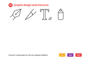 Graphic Design Tools Line Icons Set | Outline Icons ~ Creative Market