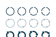 Circle arrows. Round forms and shape, a Background Graphic by Onyx