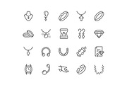 Line Jewelry Icons, a Decorative Illustration by Davooda