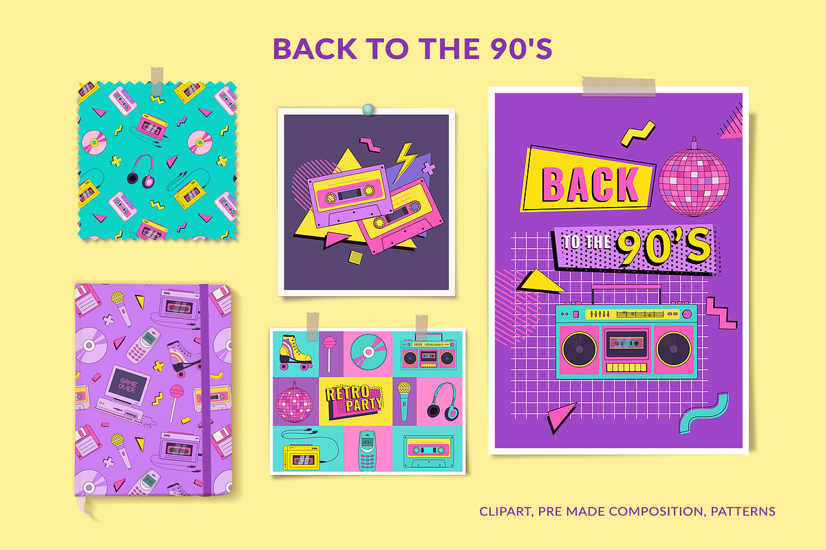 90s Retro vector illustration
