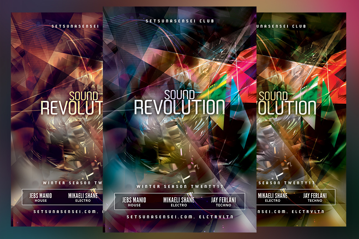 Sound Revolution Flyer, a Flyer Template by KiraYamato Design Studio