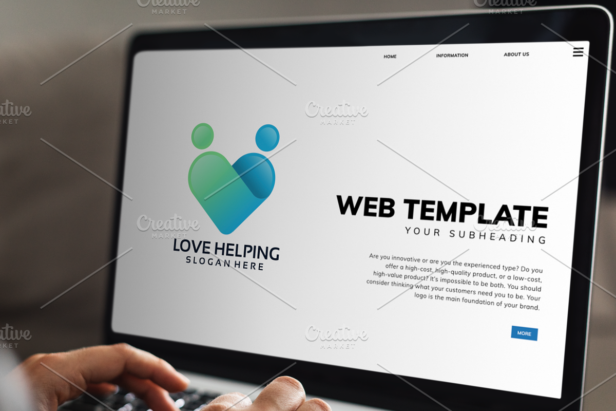 Love Helping Logo, Care Charity Logo, a Branding & Logo Template by ...
