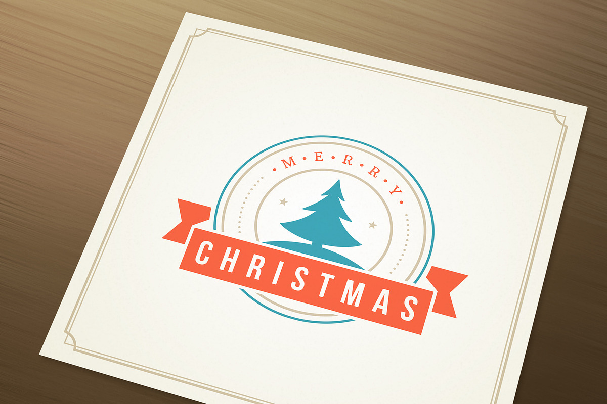 10 Christmas Logos and Badges, a Branding & Logo Template by Vasya Kobelev