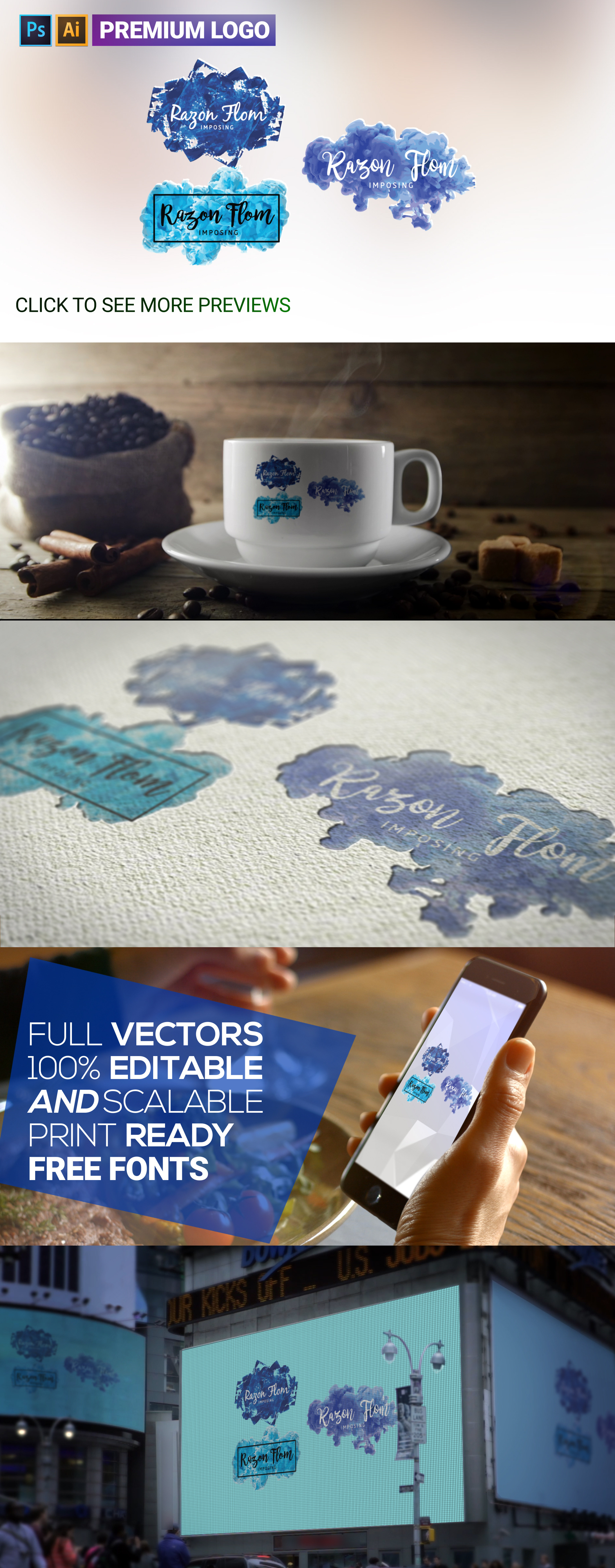 Ink Drop Logos, a Branding & Logo Template by Graphicspixel | Creative ...