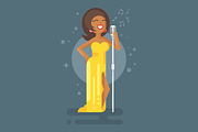 Jazz singer, a Person Illustration by Cartoon time!