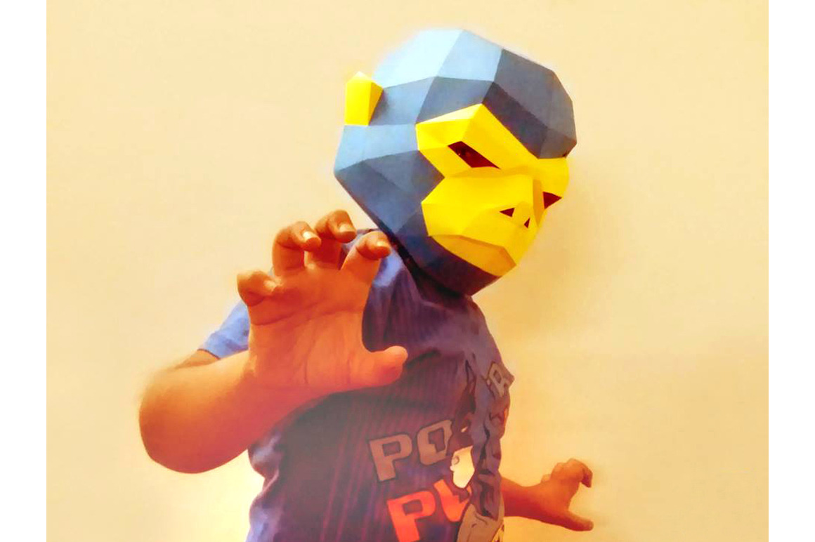 DIY Monkey Mask - 3d papercraft, a Templates & Theme by PAPER amaze