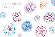 Watercolor Circles and Dots Clip Art | Illustrations ~ Creative Market