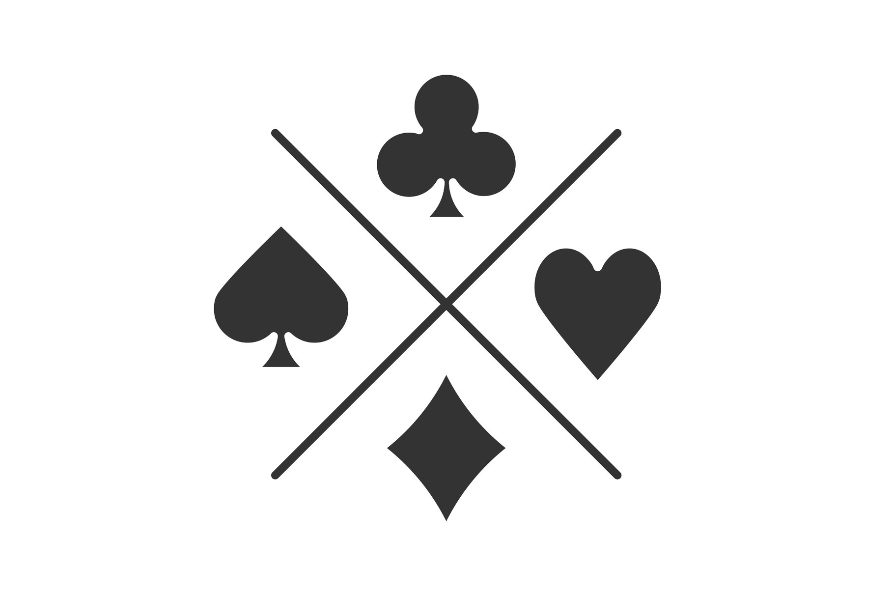 Suits of playing cards glyph icon, an Icon by bsd studio | Creative Market