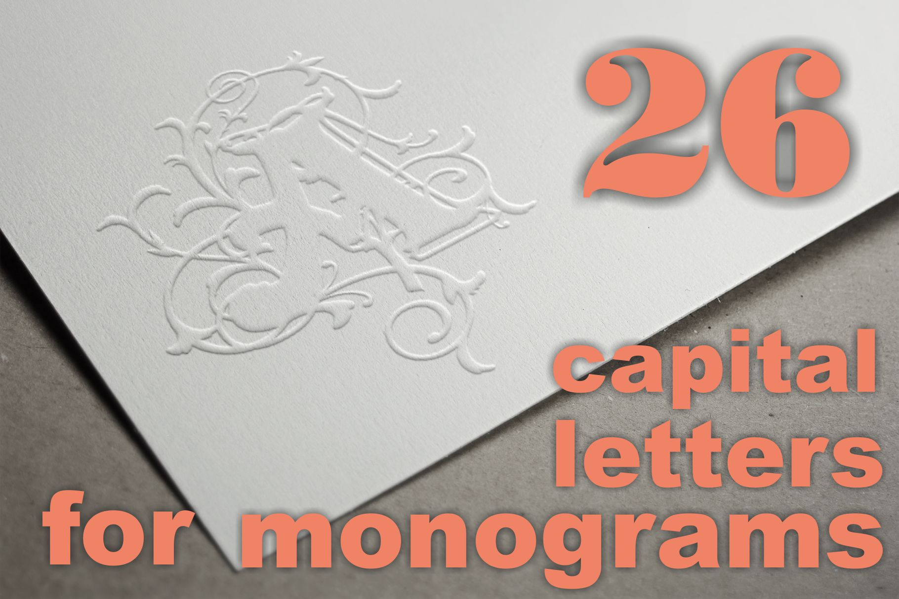 26 capital letters for monograms, a Branding & Logo Template by Pgmart