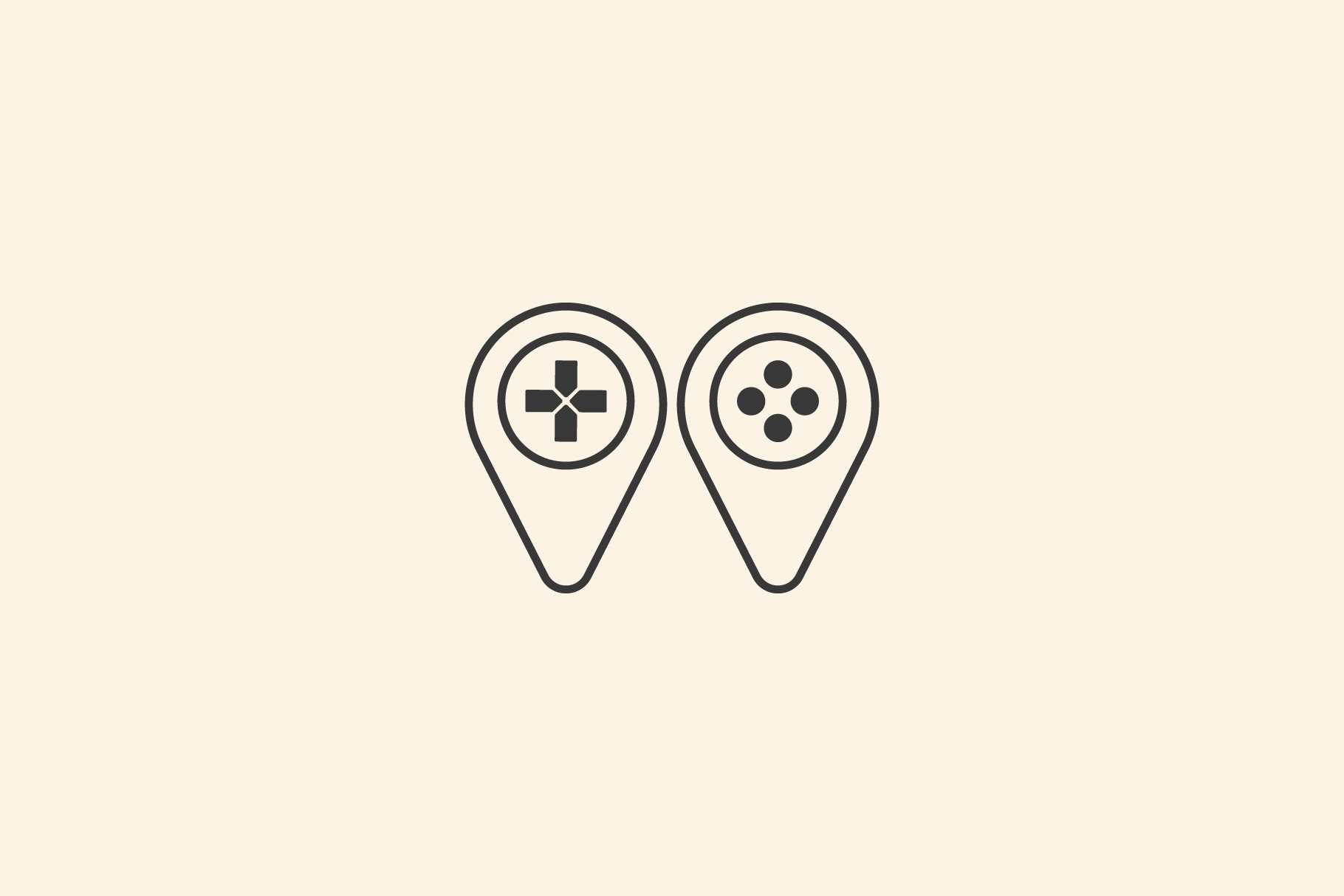 pin location game logo design animal