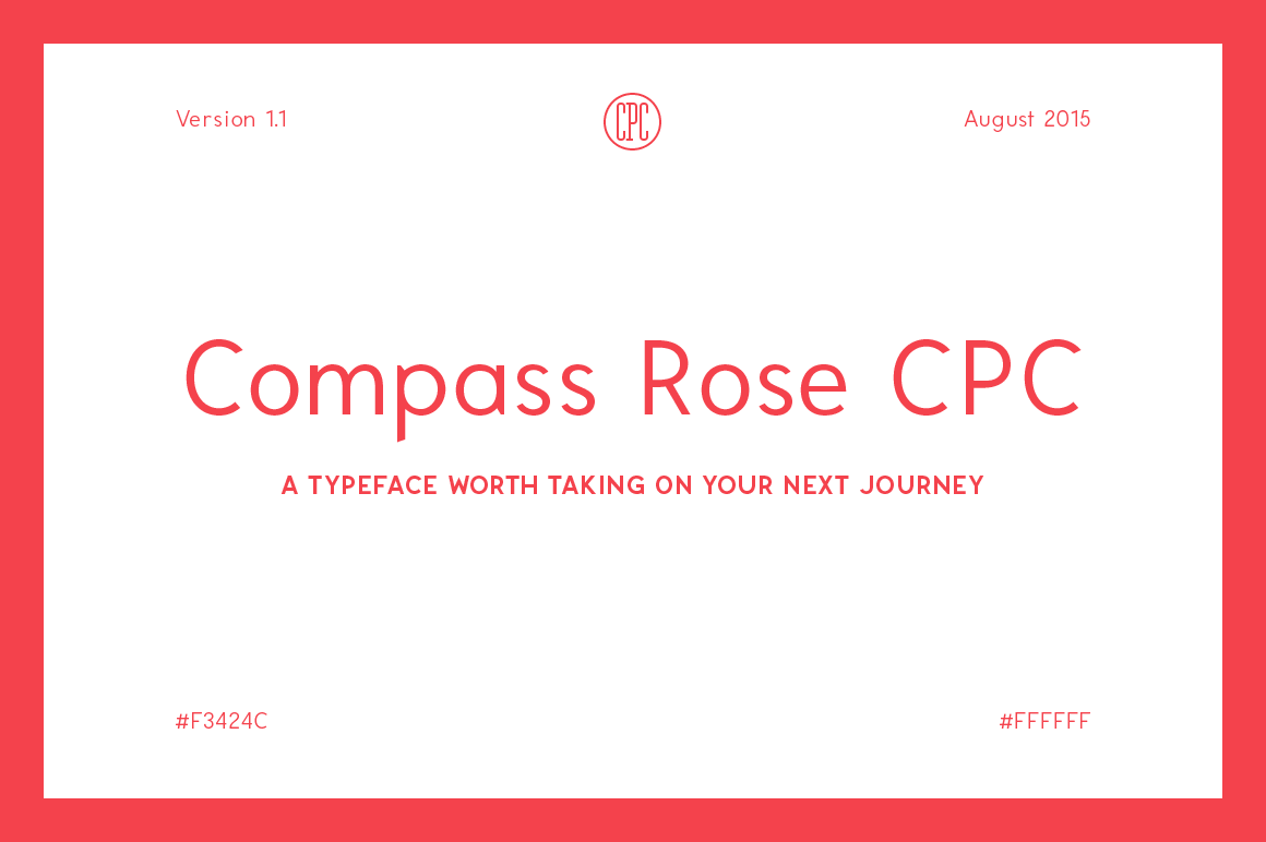 Compass Rose CPC, a Sans Serif Font by Christopher P. Cacho