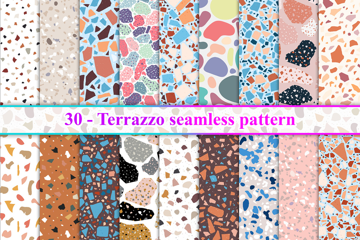Terrazzo Texture Seamless Pattern, a Pattern Graphic by Digital Studio