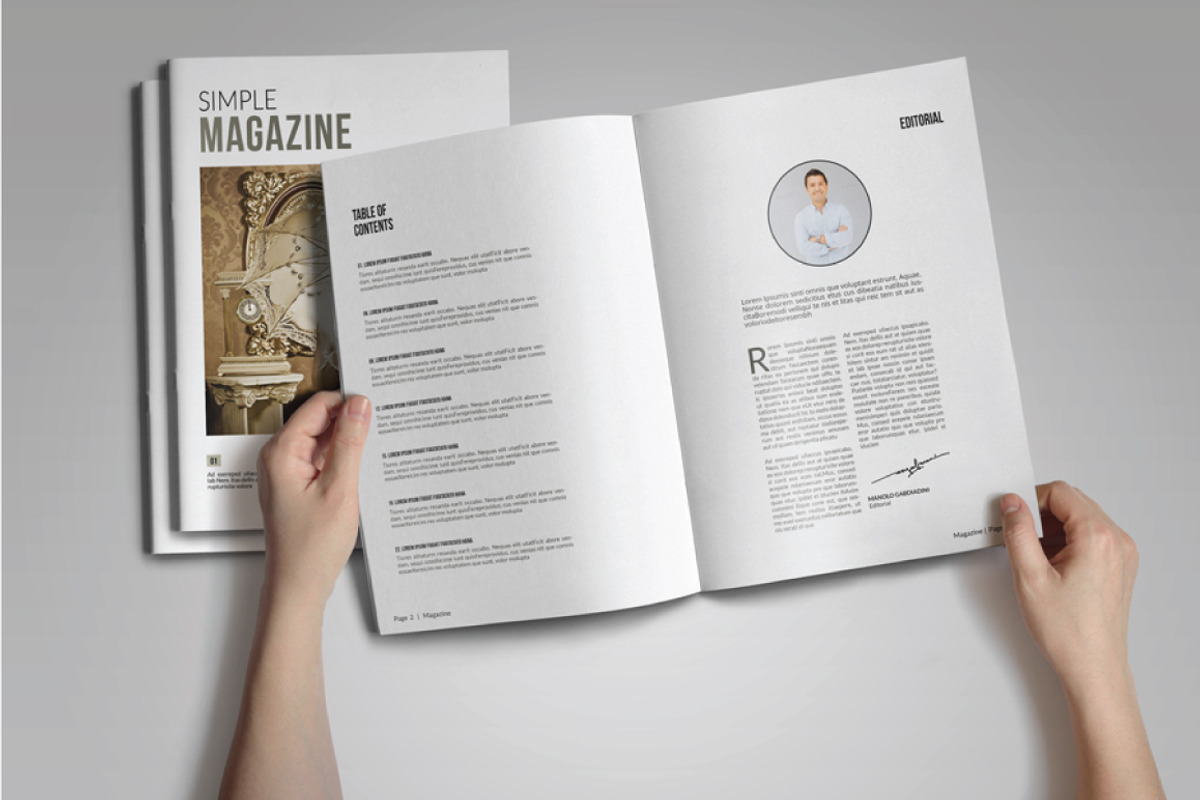 Simple Magazine Template, a Magazine Template by Alhaytar