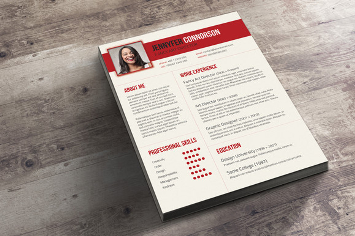 Fancy Resume & Cover Letter, a Resume Template by Visual Impact