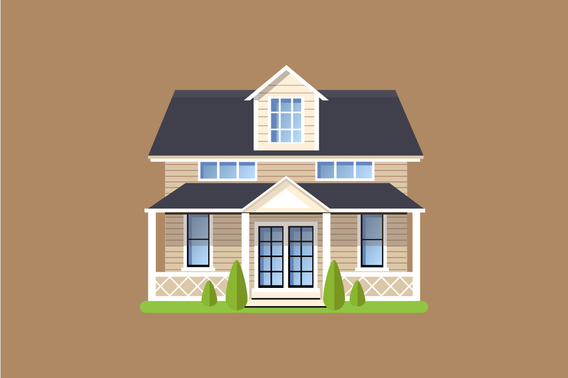 House Flat style vector, an Illustration by TopVectors