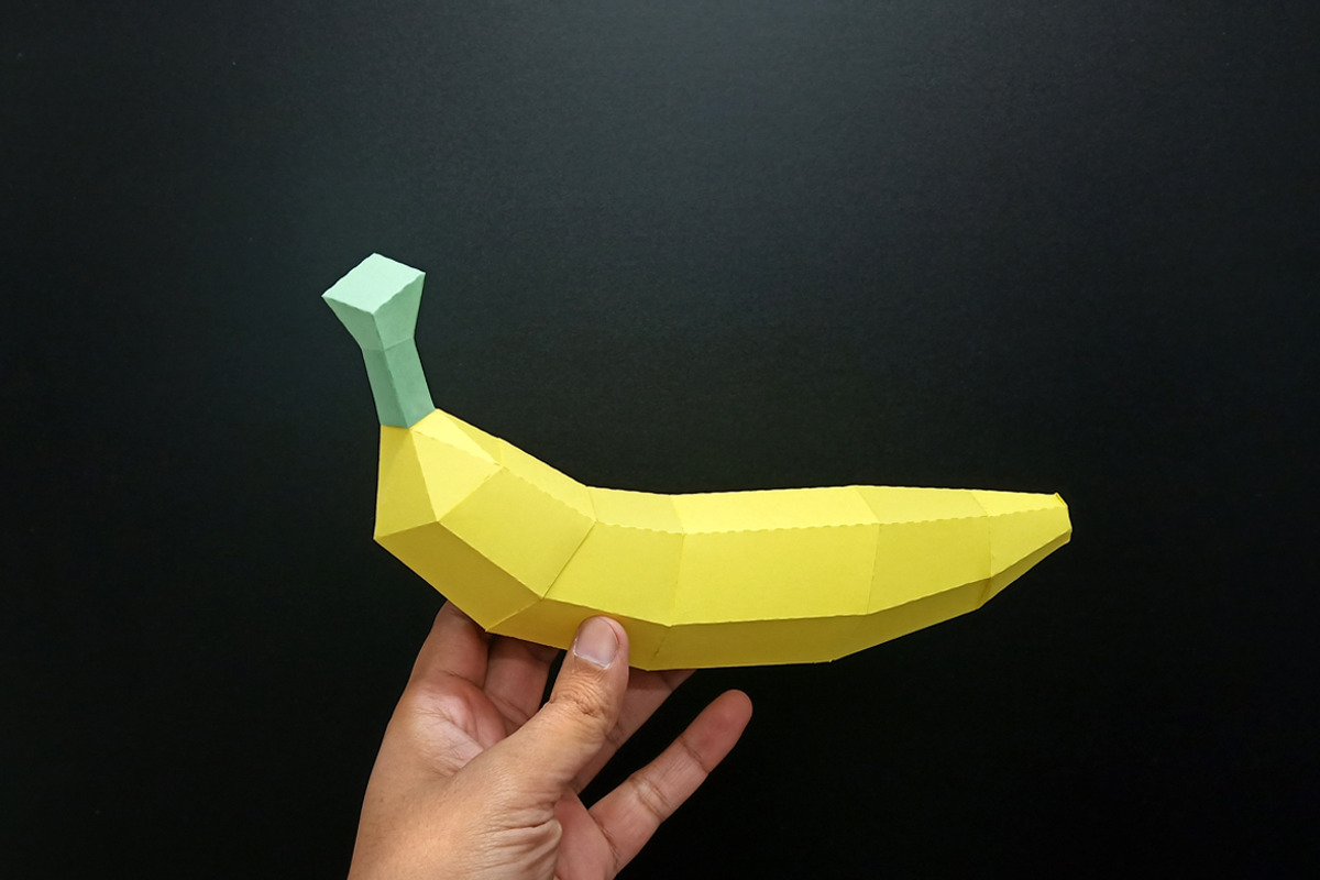 DIY Banana Model - 3d papercraft, a Templates & Theme by PAPER amaze