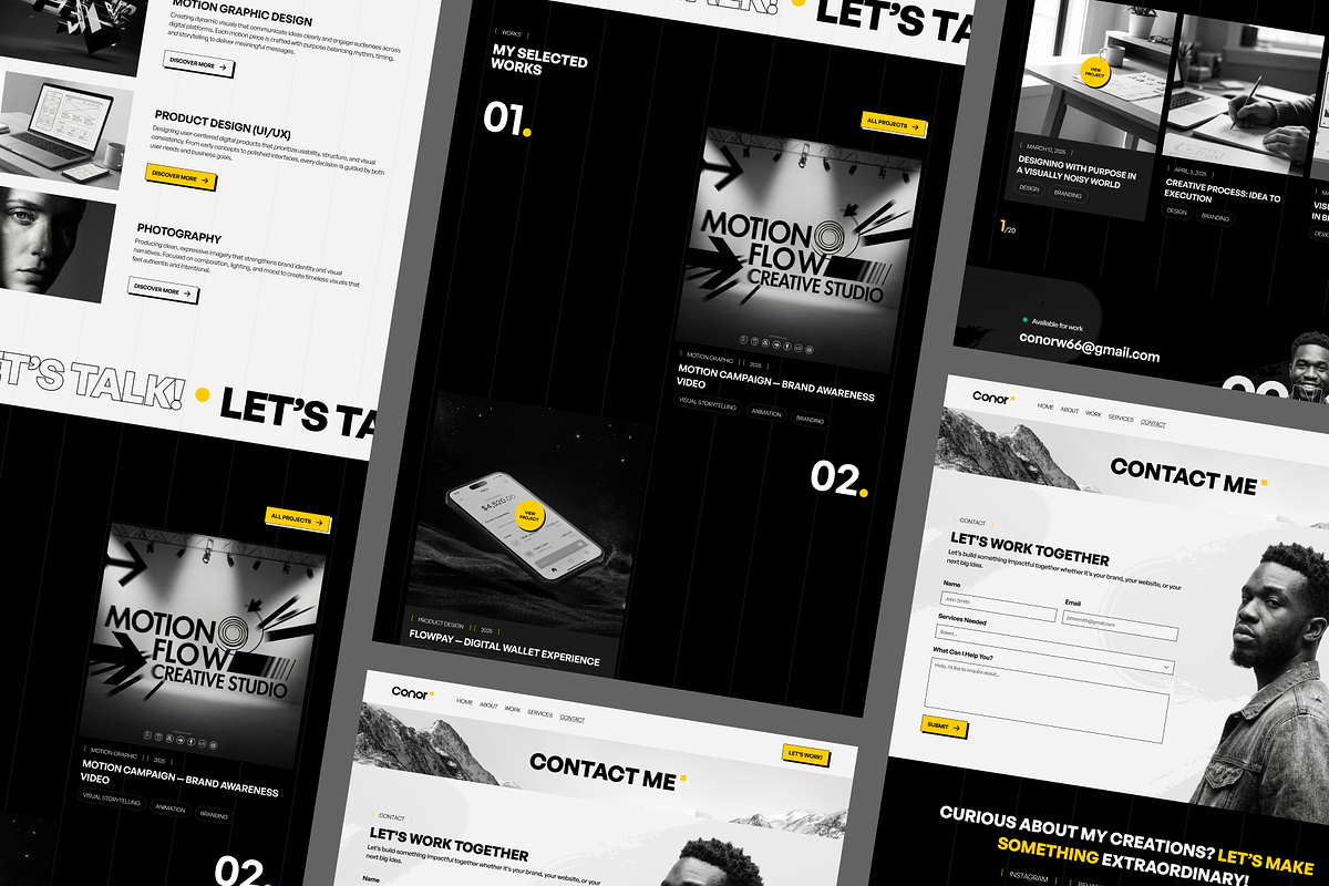 Conor - Personal Portfolio Website, a Landing Page Template by SLAB! Design