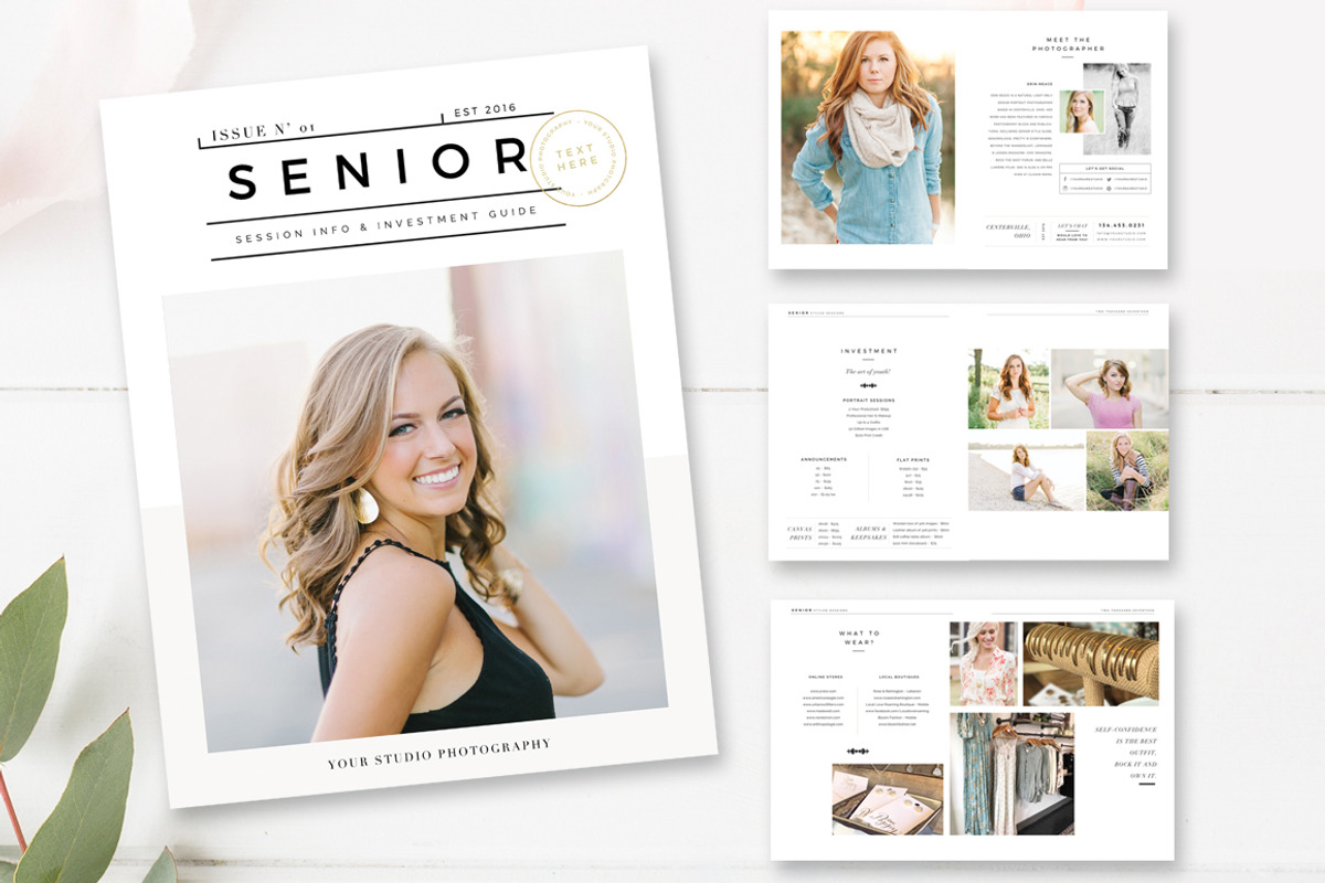 Senior Photography Magazine Template, a Magazine Template by By ...