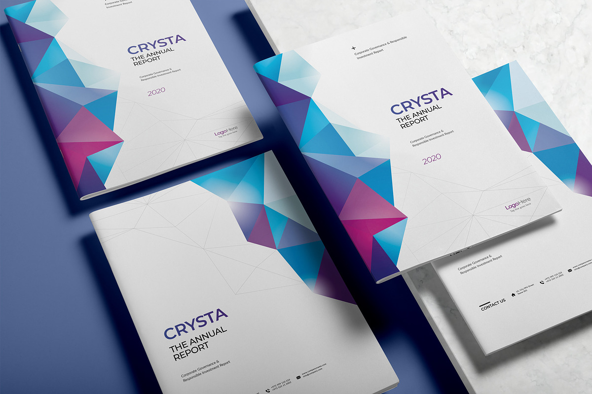 Crysta Annual Report, a Brochure Template by BrochuresFactory