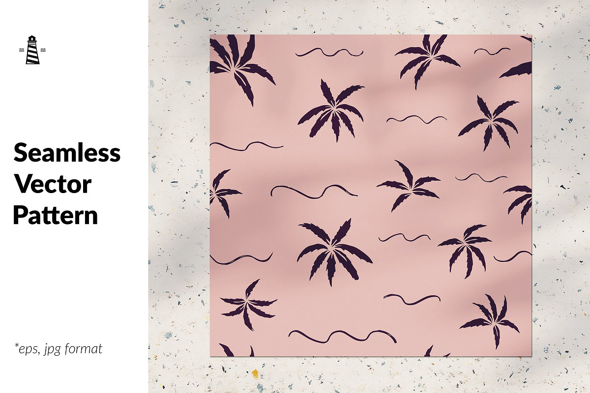Tropical palm tree seamless pattern, a Pattern Graphic by Norse Studio ...