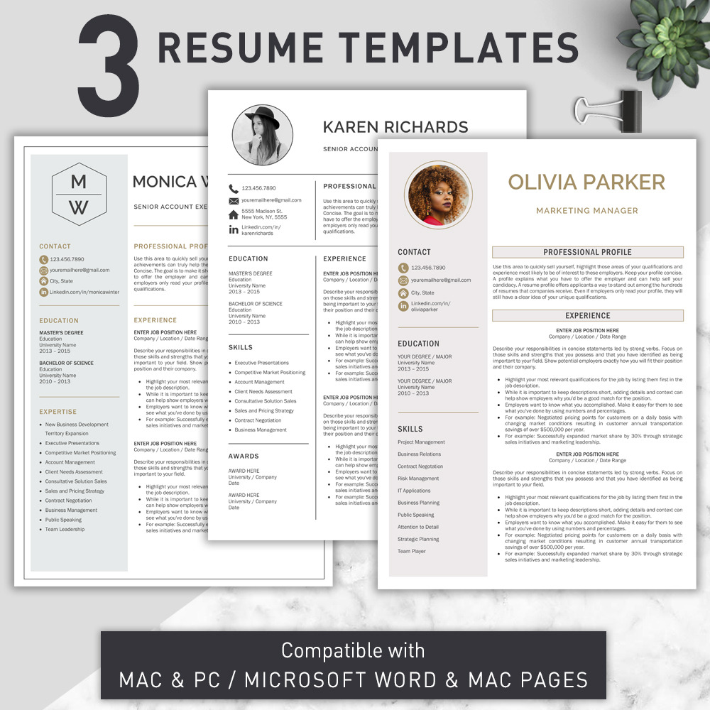 Resume Bundle / CV Bundle, a Resume Template by Klamp Studio