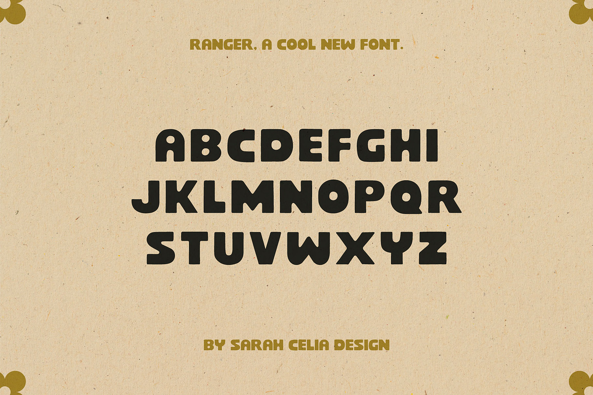 Ranger - Retro Display Font, a Sans Serif Font by Sarah Celia Design ...