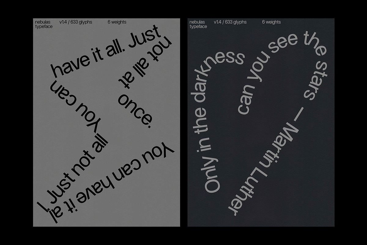 Nebulas Font, a Sans Serif Font by Supremat