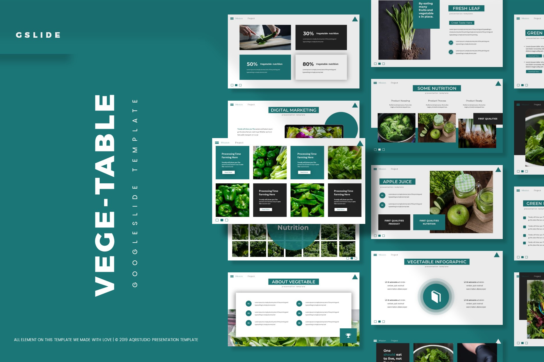 Vegetable - Google Slides Template, a Presentation Template by AQR Studio
