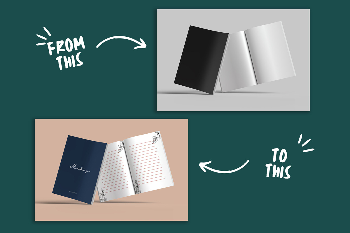 7 X 10 Book Standing on Edge Mockup, a Books & Magazine Mockup by Rami ...