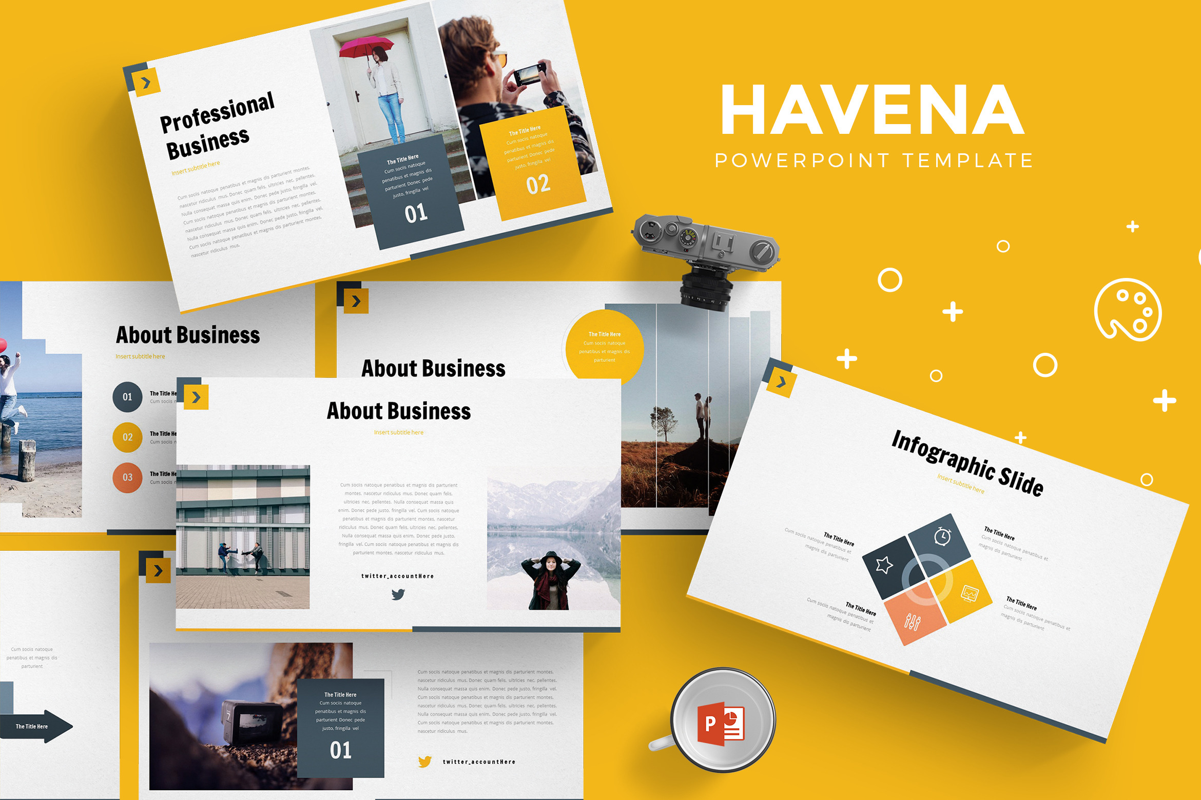 Havena - Powerpoint Template, a Presentation Template by AQR Studio