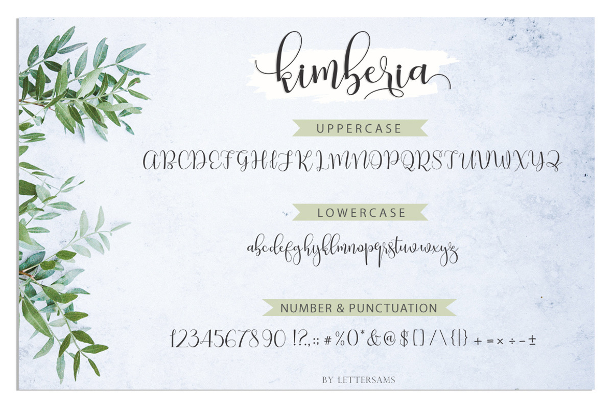 Kimberia Script, a Script Font by Lettersams