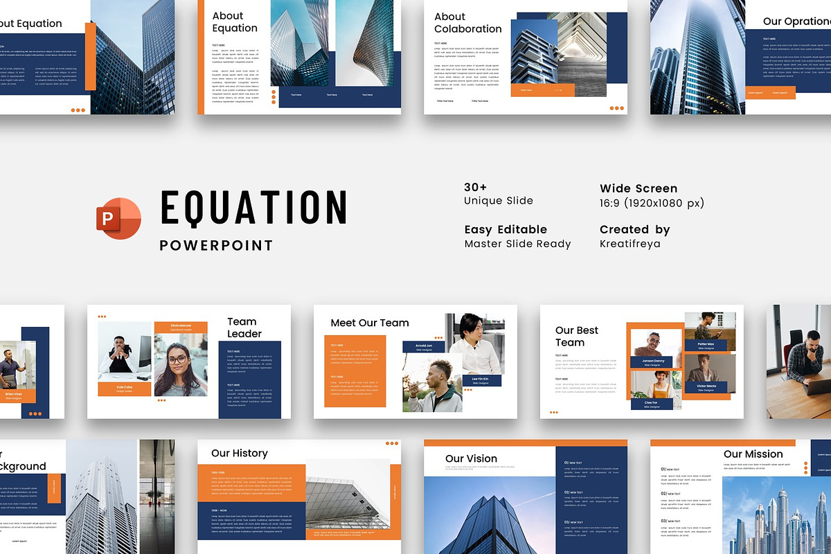 EQUATION - PowerPoint Template, a Presentation Template by kreatifreya