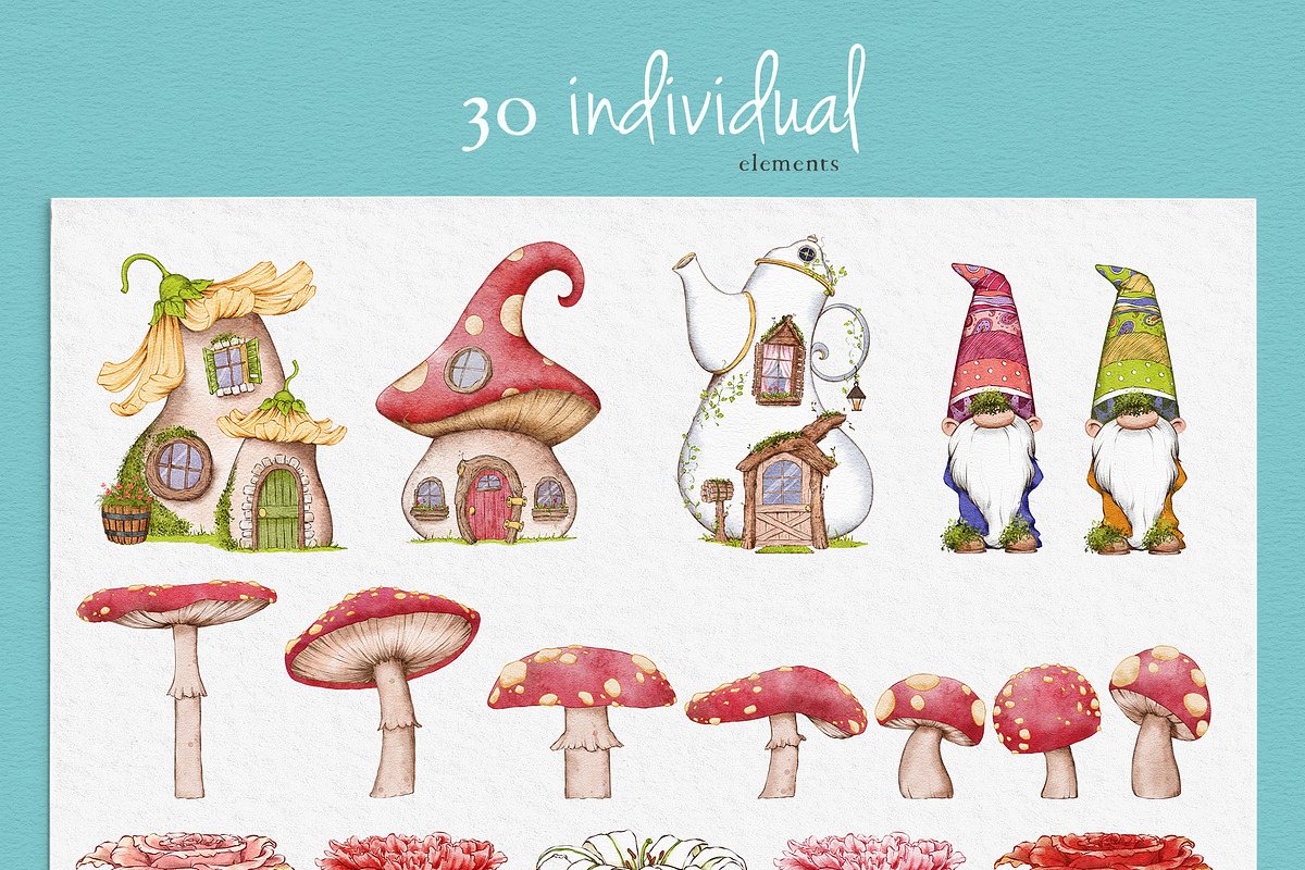 Cute Mice & Friends Clipart Set, an Animal Illustration by Pretty ...