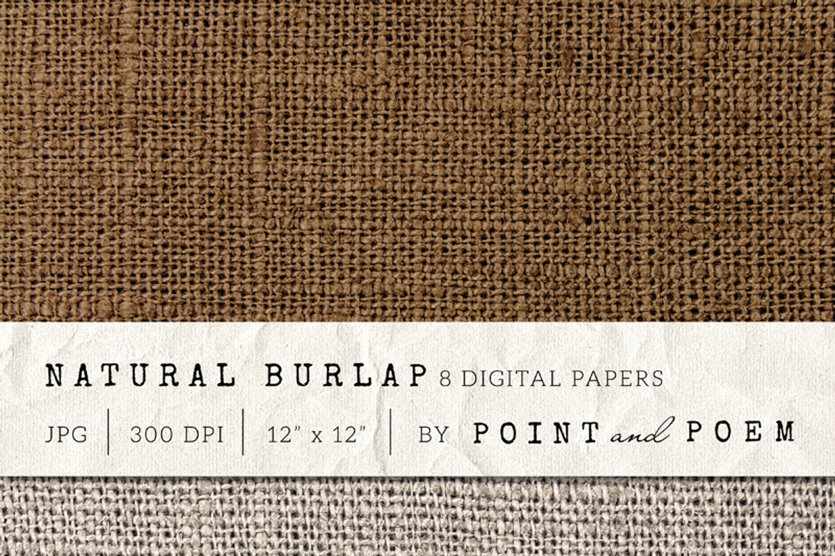 Burlap Textured Digital Paper, a Texture Graphic by Point and Poem ...
